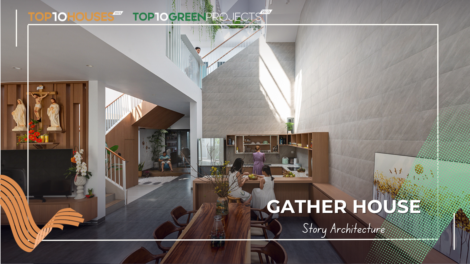 Gather House – Không gian gắn kết tràn ngập sắc xanh và ánh sáng của ...
