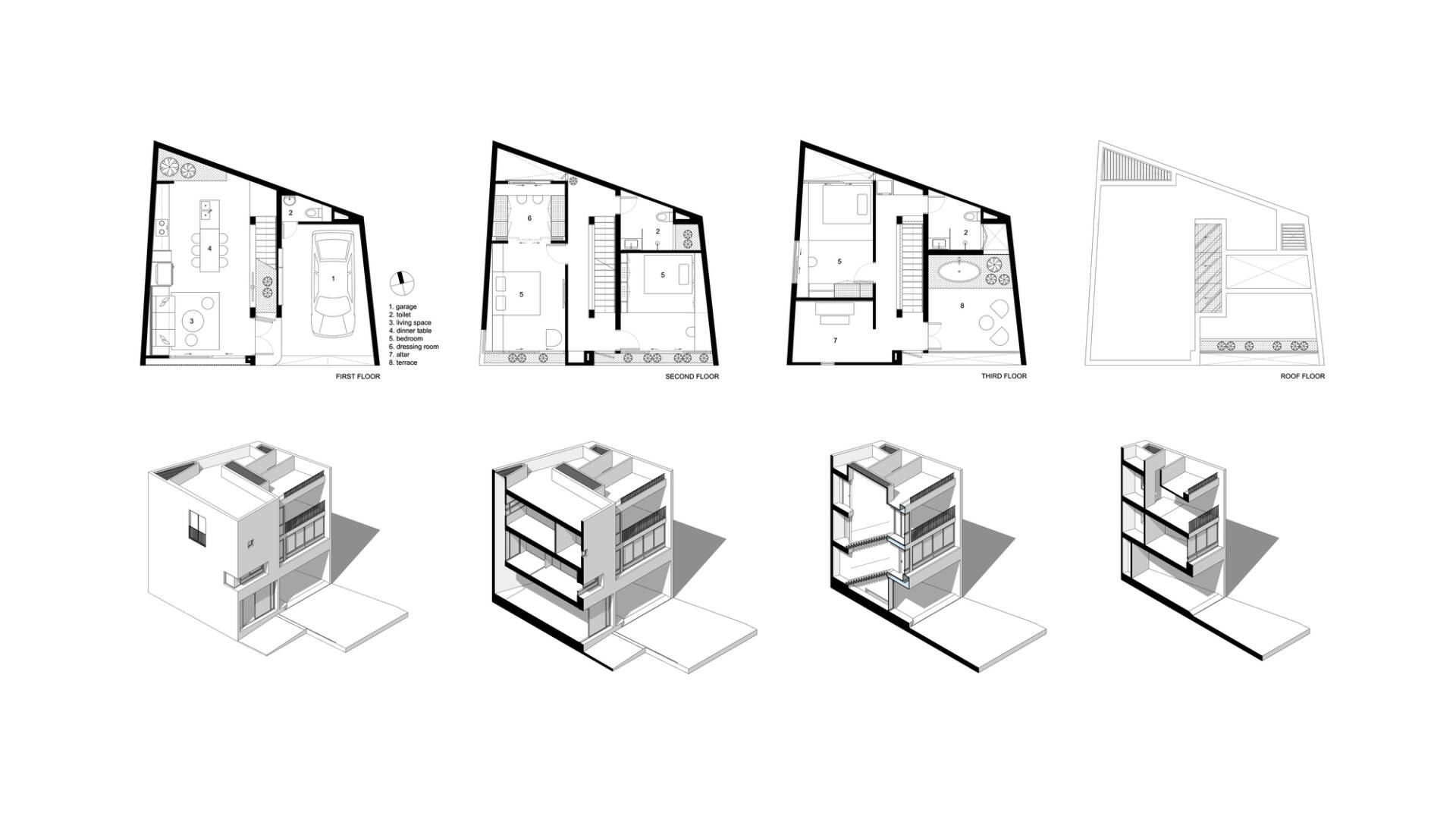 PT House: Nhà phố “xanh” trên mảnh đất dạng chéo | 90odesign