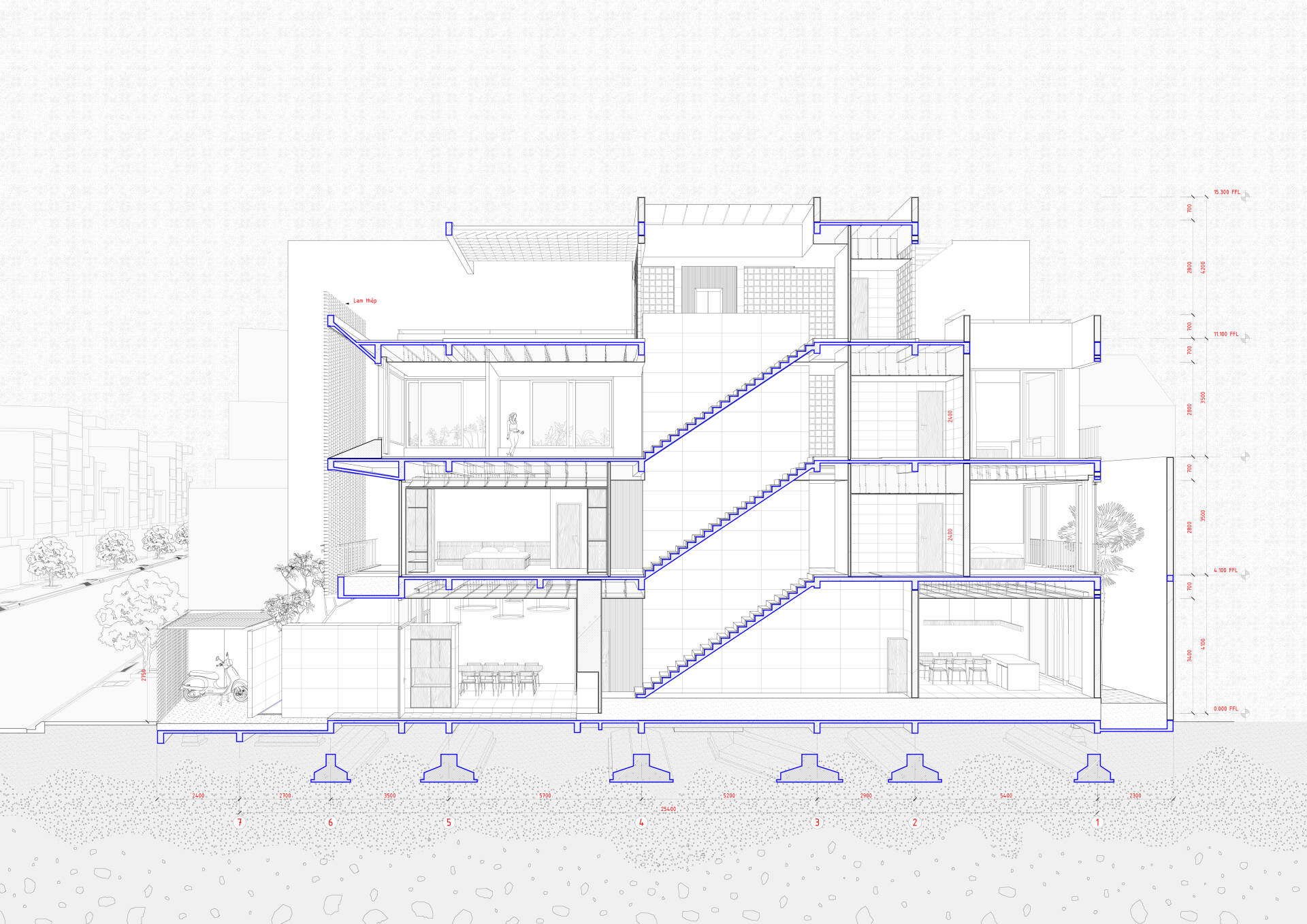 TP House - Nhà ở đô thị, náo nhiệt bên ngoài, yên ả bên trong | Studio Voi