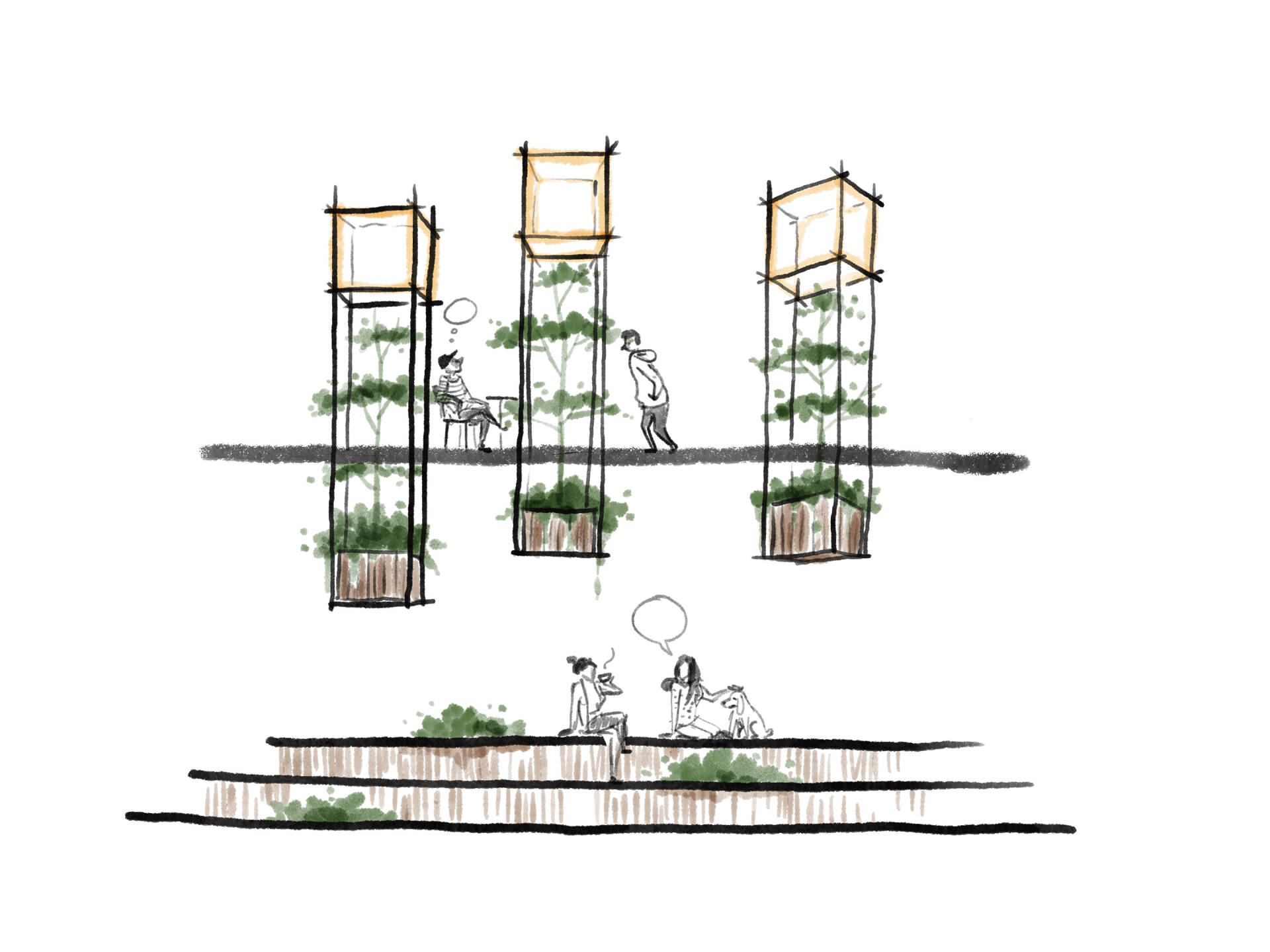 Laph Cafe - Quán cafe cóc độc đáo với vườn treo lơ lửng | 3f Concept